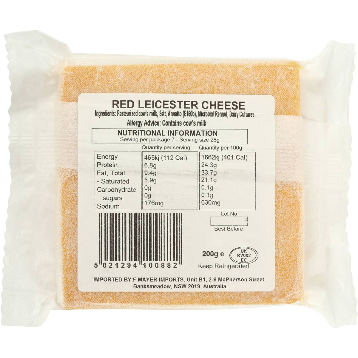 Singletons Red Leicester Cheese 200g | Woolworths