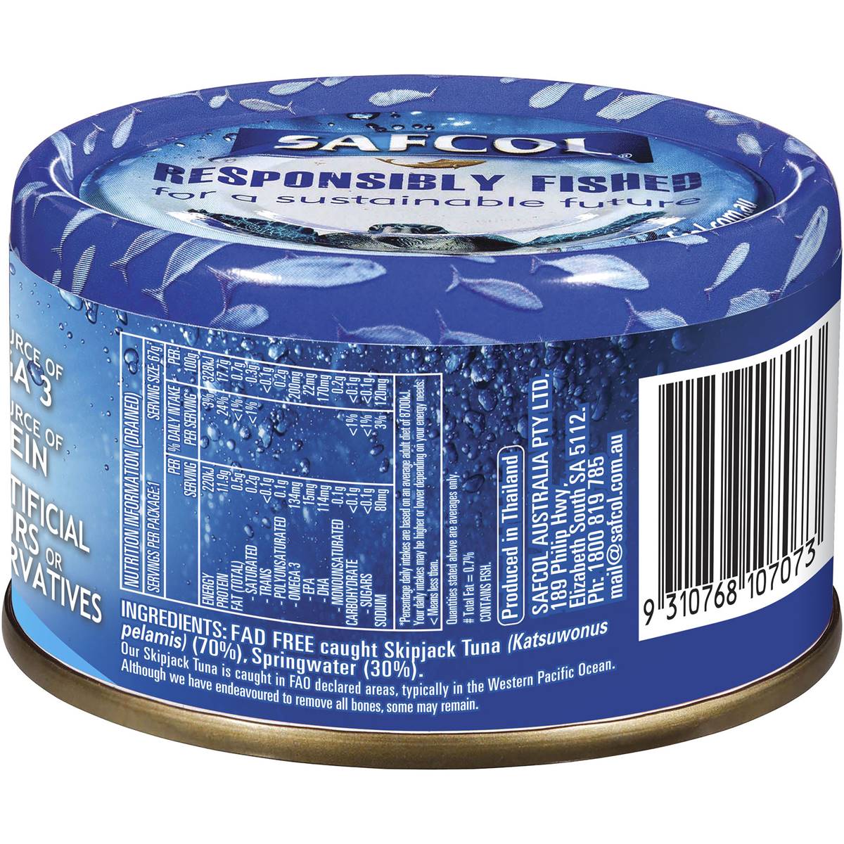 Safcol Responsibly Fished Tuna In Spring Water 95g | Woolworths