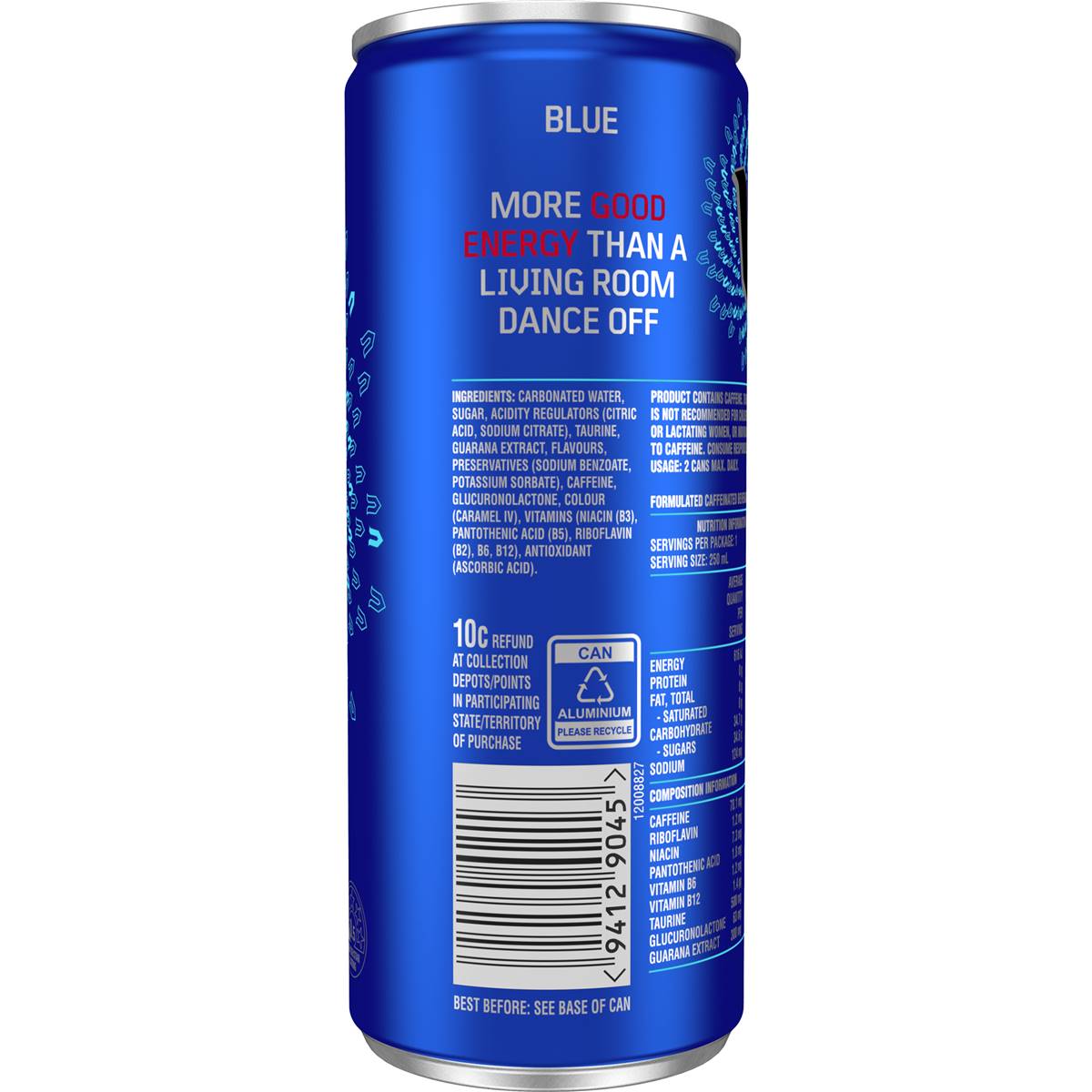 V Energy Drink Blue Can 250ml | Woolworths