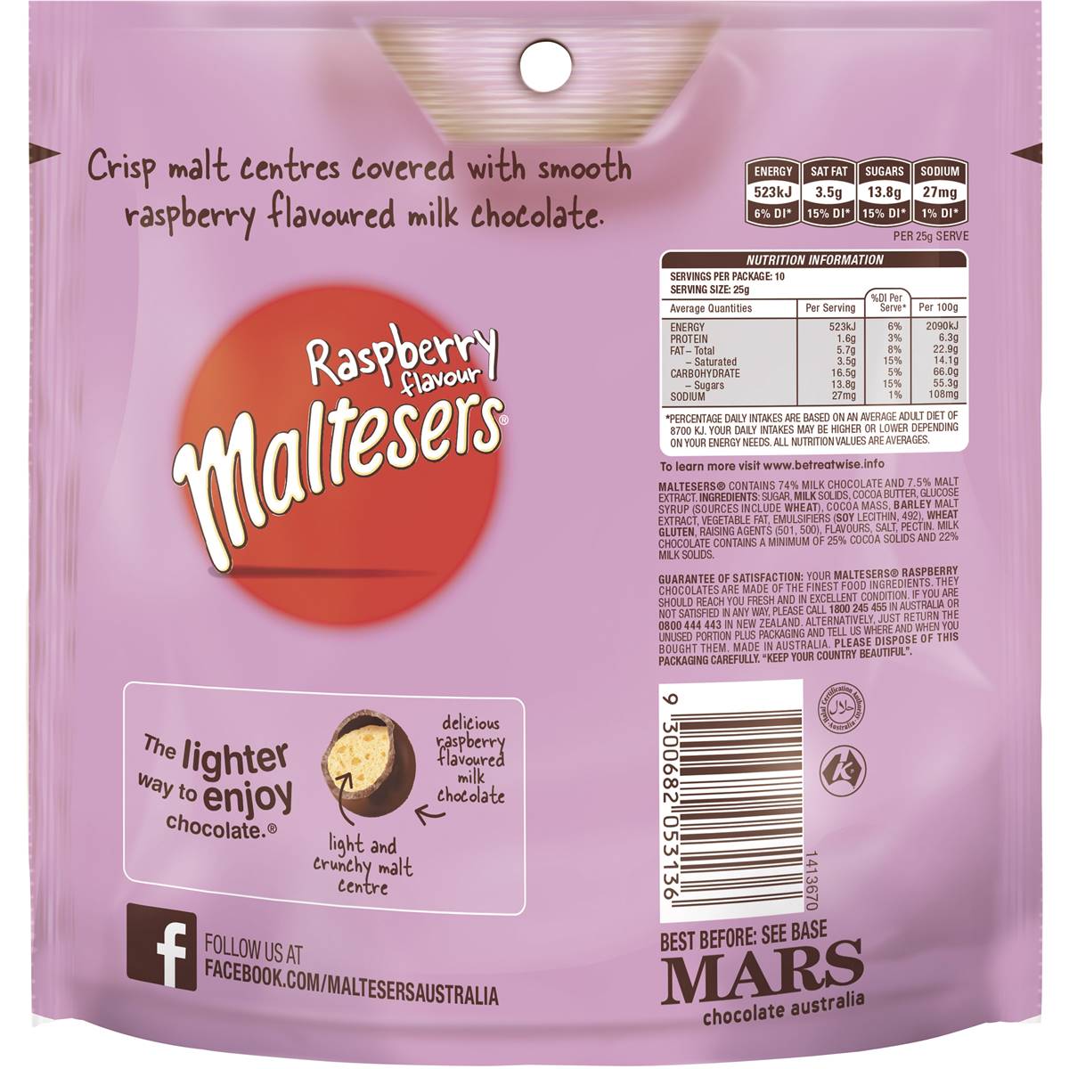Malteser Raspberry 250g | Woolworths