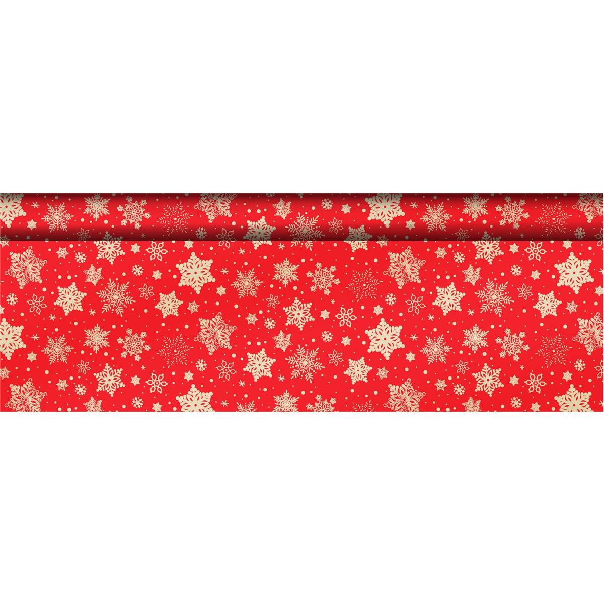 Christmas Wrapping Paper Roll - Red & Gold Snowflakes Each | Woolworths