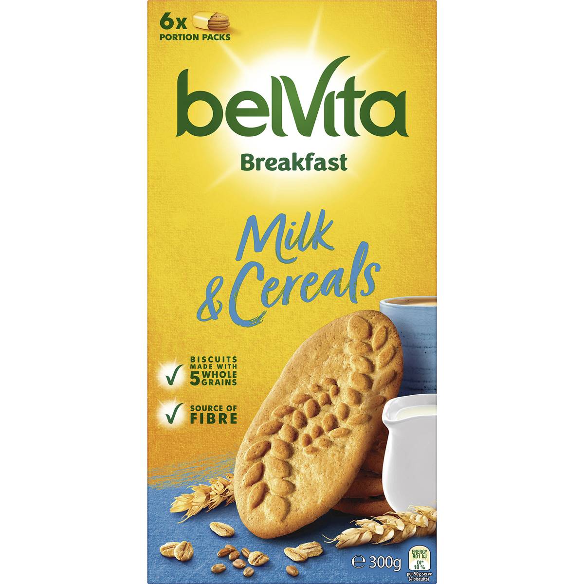 Belvita Milk & Cereals Breakfast Biscuits 6 Pack 300g | Woolworths
