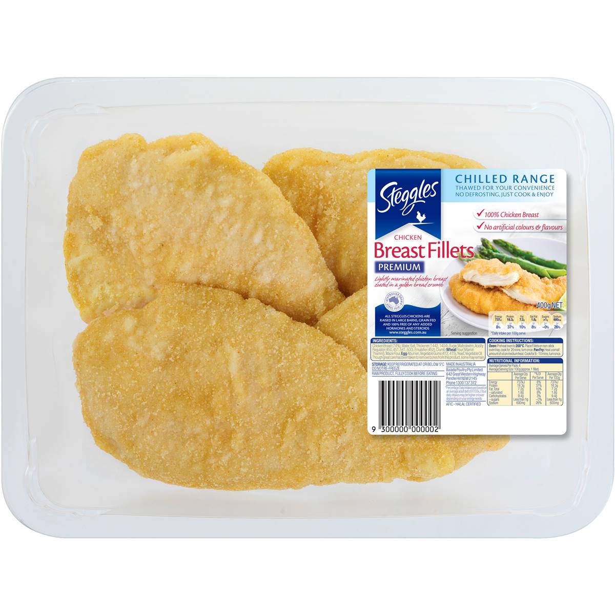 Steggles Chicken Crumbed Premium Fillets 400g | Woolworths