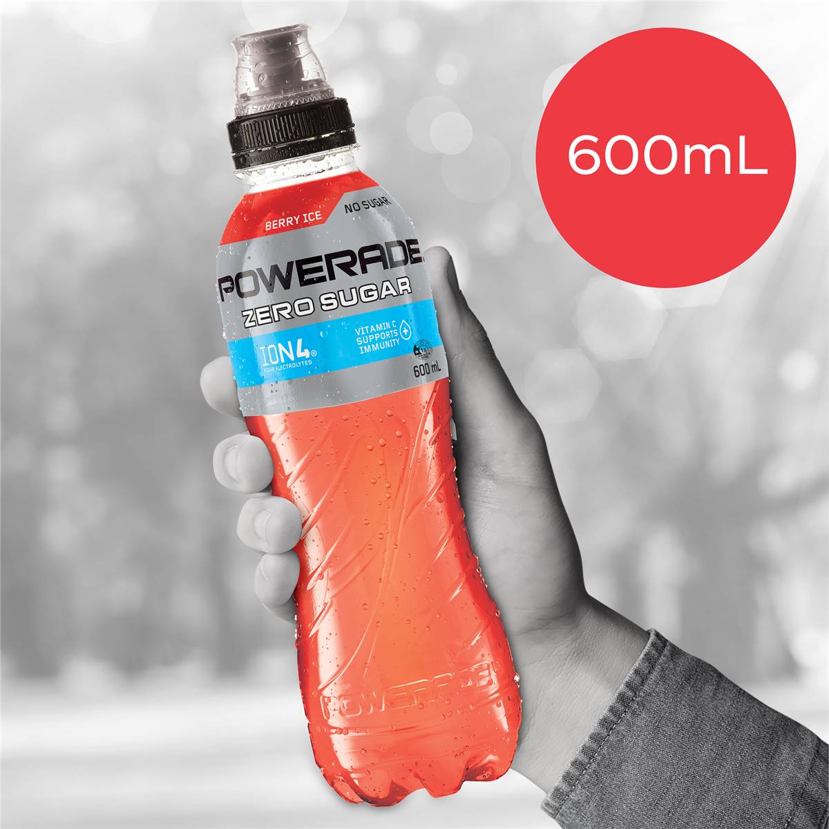 Powerade Berry Ice Zero Sports Drink Sipper Cap 600ml | Woolworths
