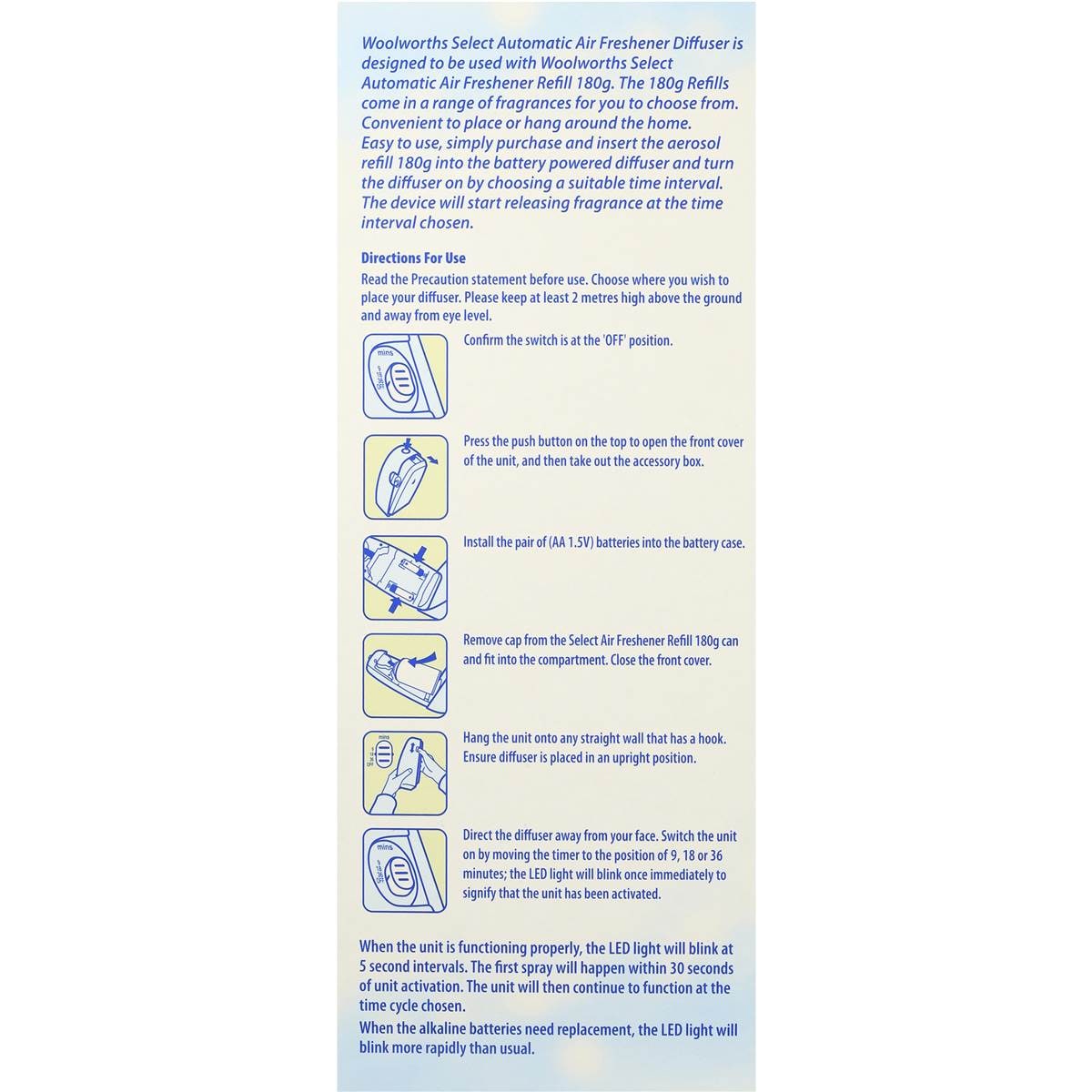 Woolworths Select Electric Diffuser Primary Frangipani Each | Woolworths