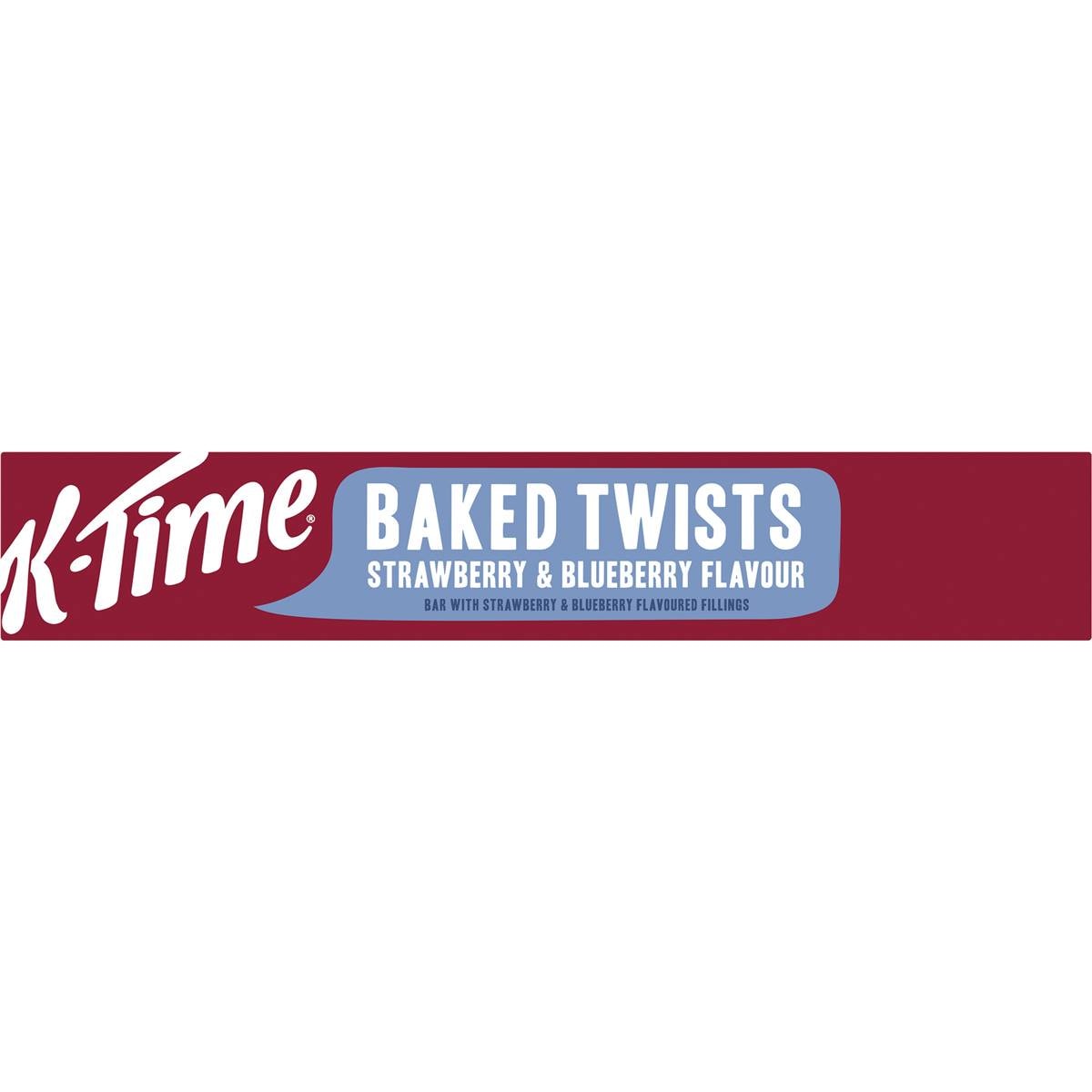 Kellogg's K-time Baked Twists Strawberry & Blueberry Flavour Snack Bars ...