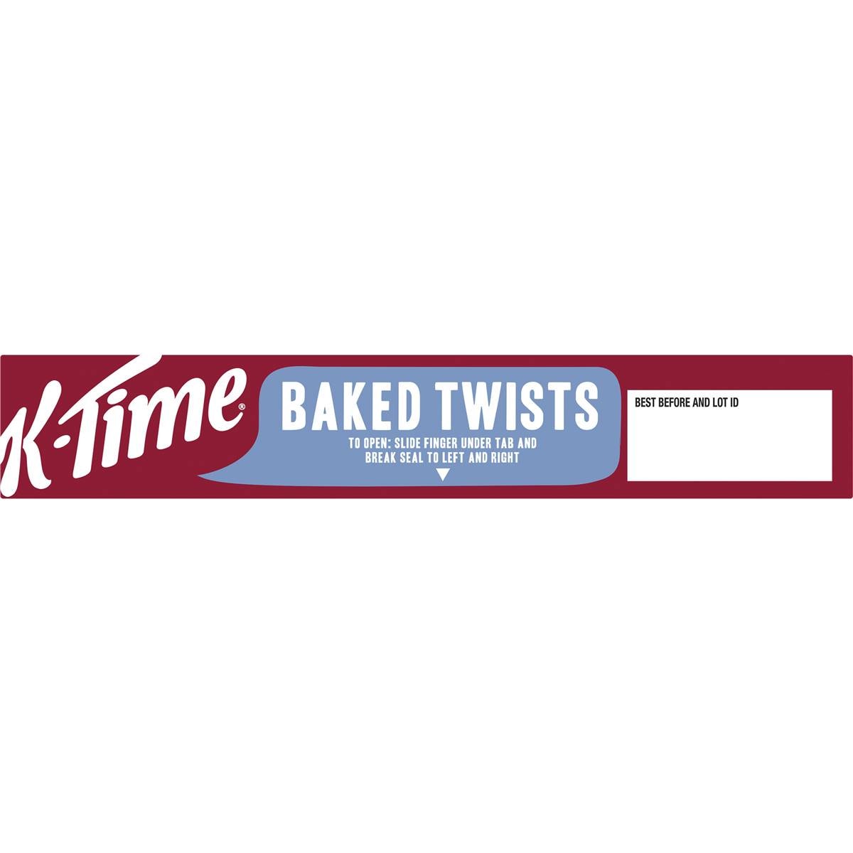 Kellogg's K-time Baked Twists Strawberry & Blueberry Flavour Snack Bars ...