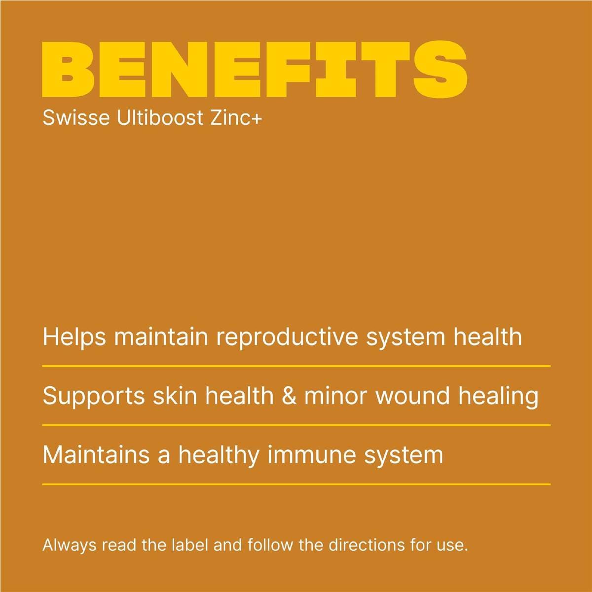 Swisse Ultiboost Zinc+ Tablets For Immune System Support 60 Pack ...