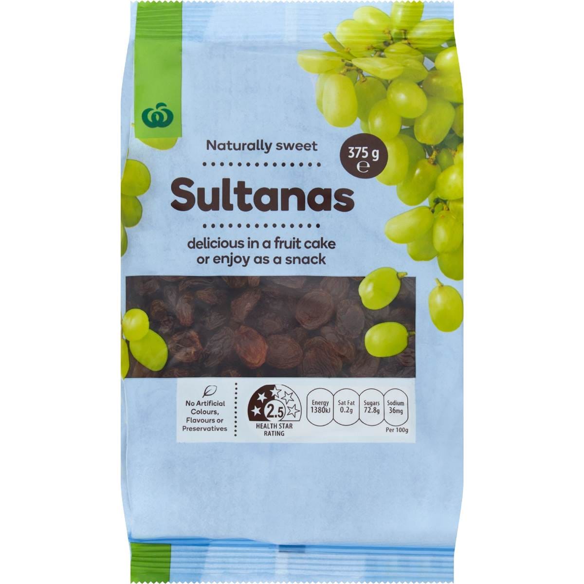 Woolworths Sultanas 375g | Woolworths