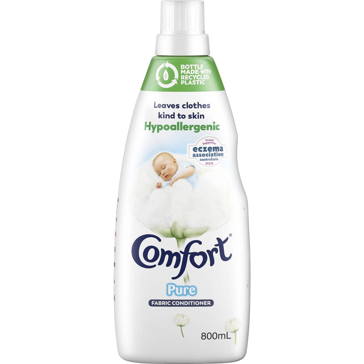 Comfort Fabric Softener Conditioner Pure White Sensitive 800ml | Woolworths