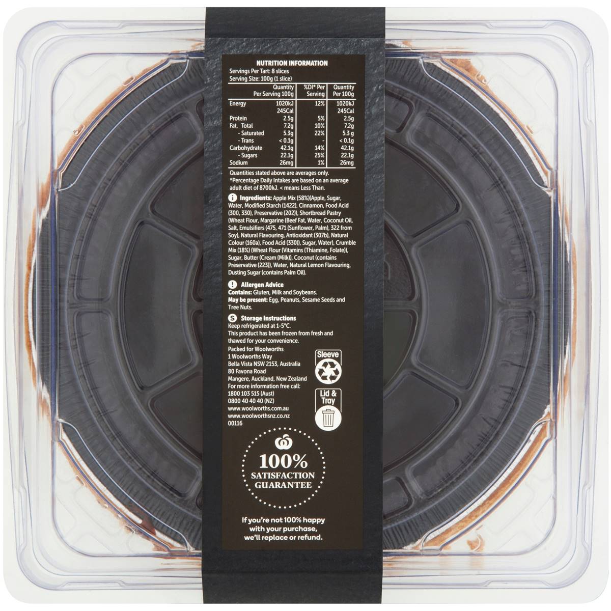 Woolworths Apple Crumble Tart 800g | Woolworths