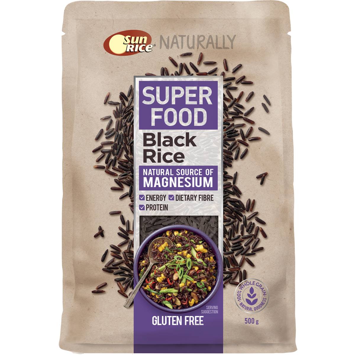 Sunrice Gourmet Rice Forbidden Black 500g | Woolworths