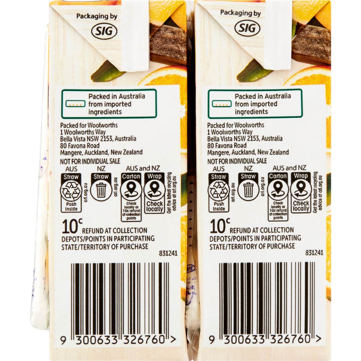 Woolworths Orange Juice Multipack 250ml X 6 Pack | Woolworths