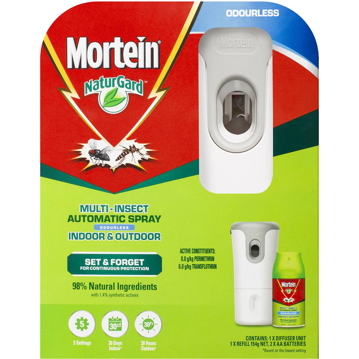 Mortein Naturgard Auto Indoor Insect Control System Odourless 154g ...