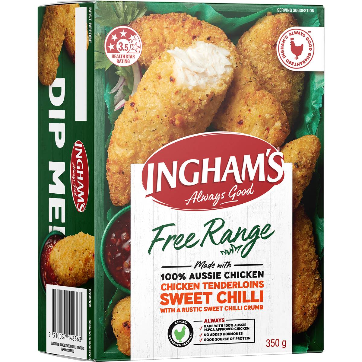 Ingham's Free Range Chicken Tenderloins Sweet Chilli Frozen 350G ...