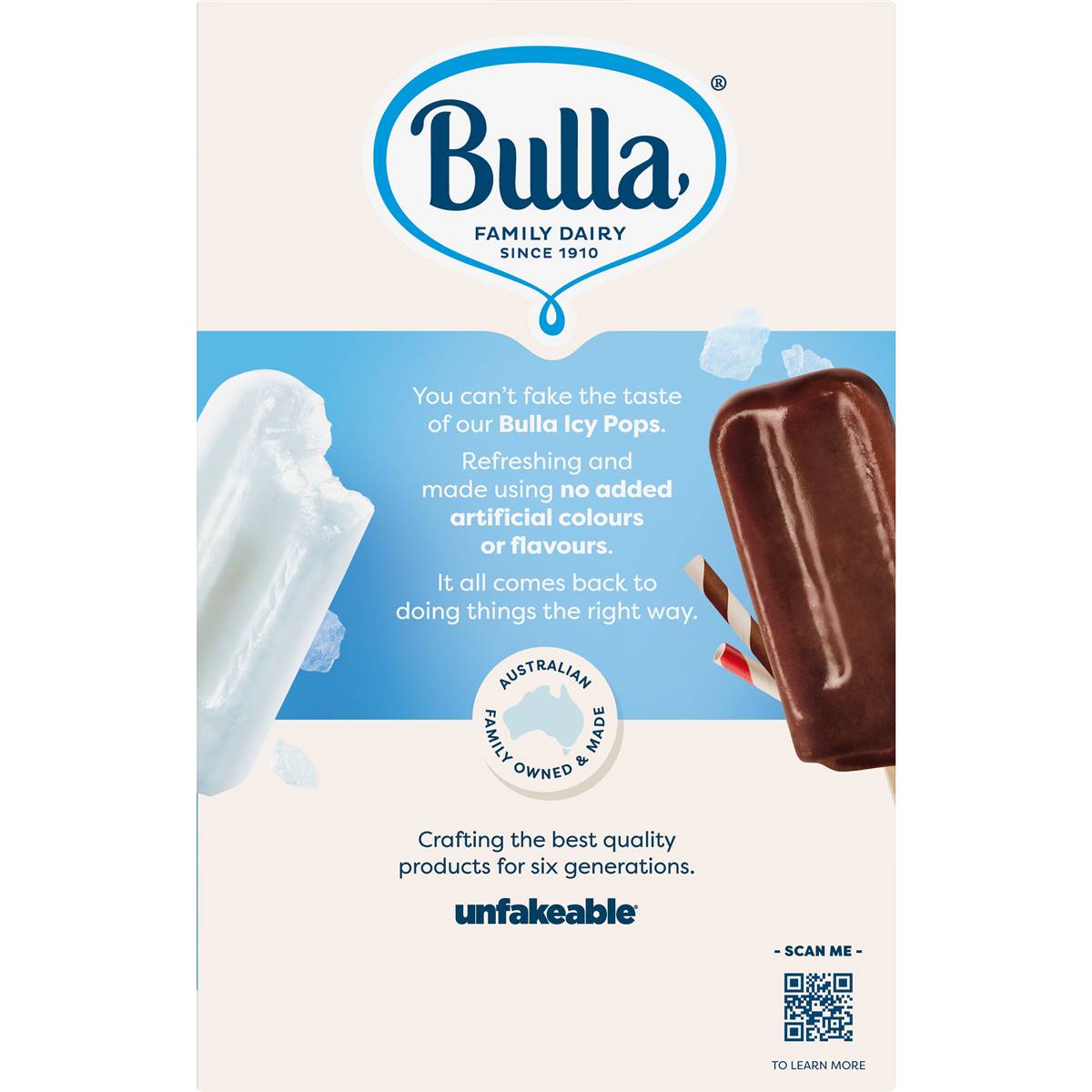 Bulla Icy Pops Lemonade Raspberry & Cola 10 Pack | Woolworths