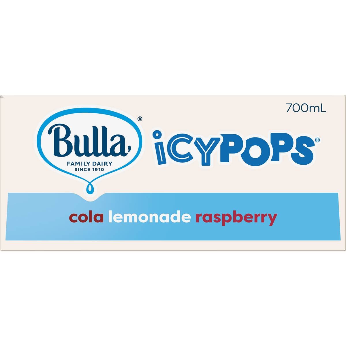 Bulla Icy Pops Lemonade Raspberry & Cola 10 Pack | Woolworths
