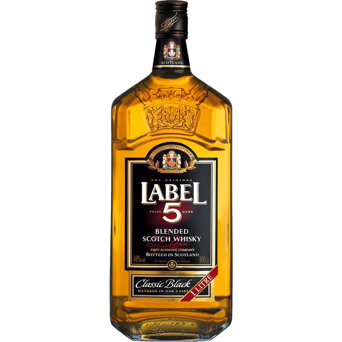 Label 5 Classic Black Blended Scotch Whisky 1l | Woolworths