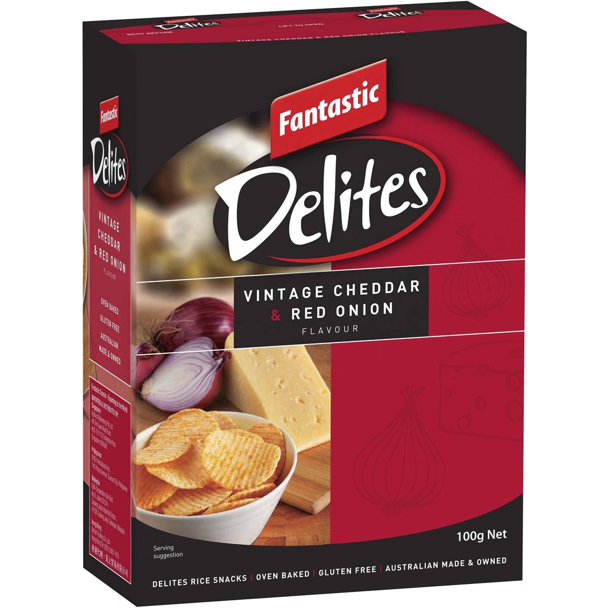 Fantastic Delites Snacks Vintage Cheddar & Red Onion 100g | Woolworths
