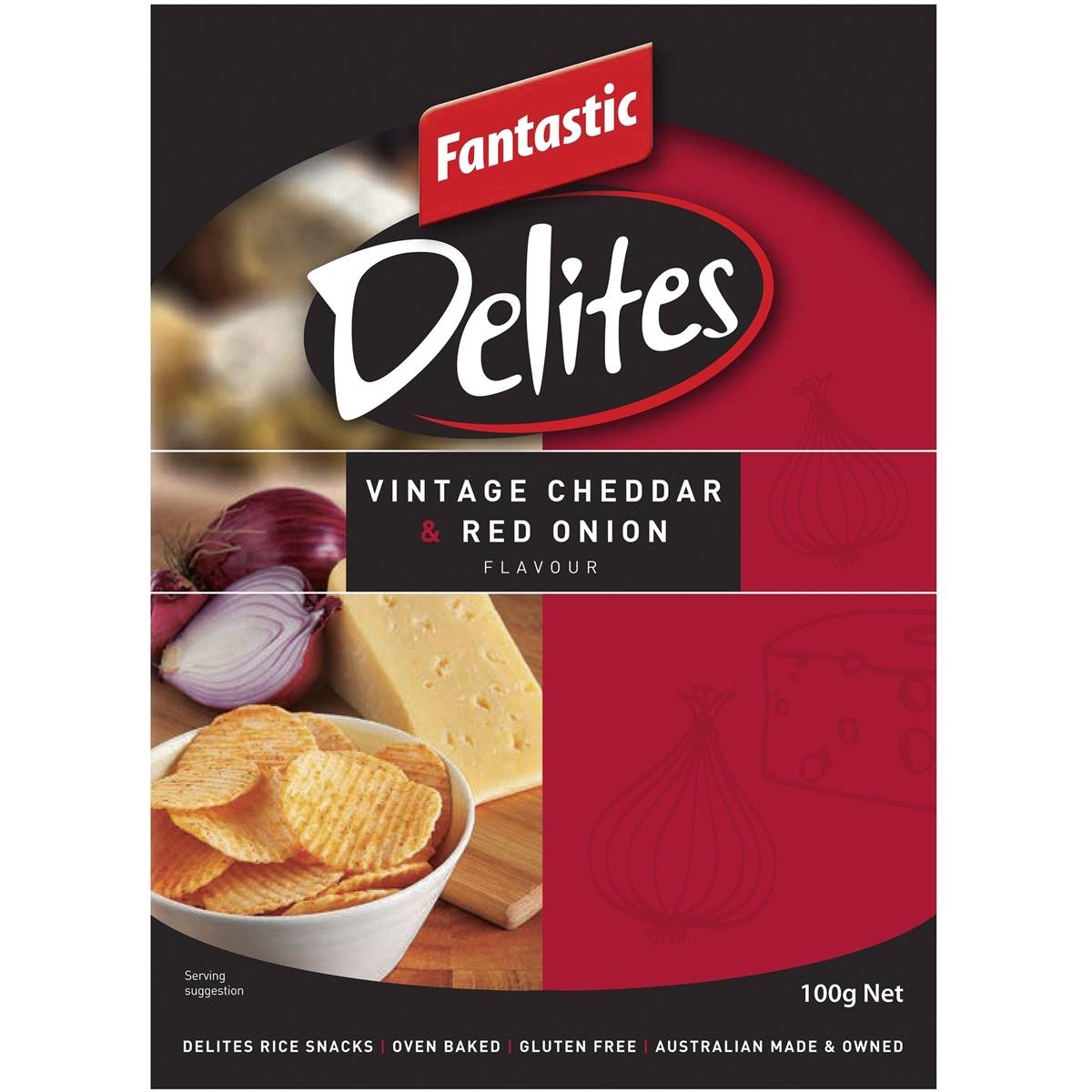 Fantastic Delites Snacks Vintage Cheddar & Red Onion 100g | Woolworths