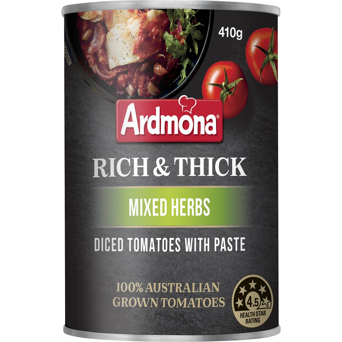 Ardmona Rich & Thick Diced Tomatos With Paste Mixed Herbs 410g | Woolworths
