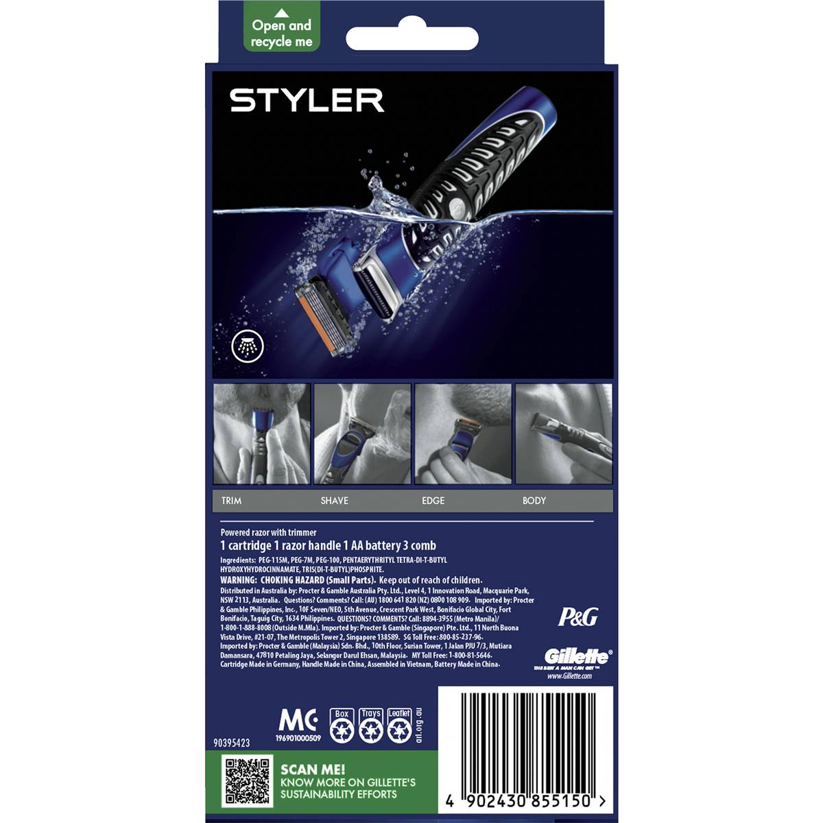 Gillette Fusion Proglide Mens Razor Styler & Trimmer Each | Woolworths