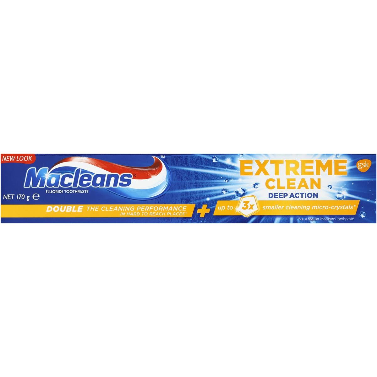 Macleans Extreme Clean Toothpaste Deep Action Whitening 170g | Woolworths