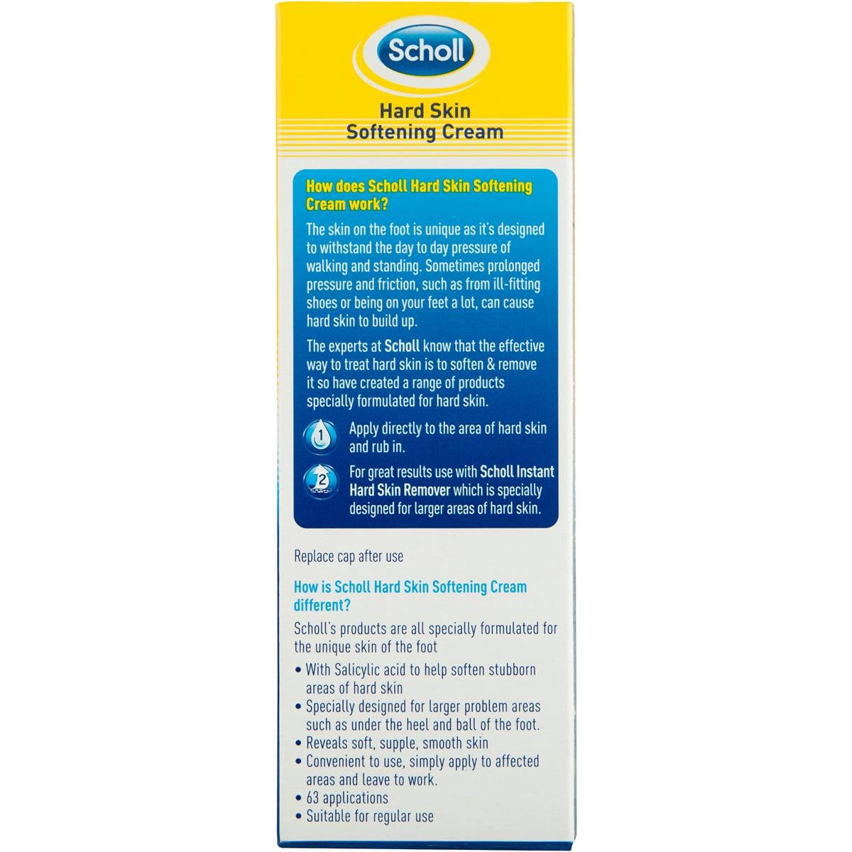 Scholl Hard Skin Foot Care Softening Cream 60ml | Woolworths