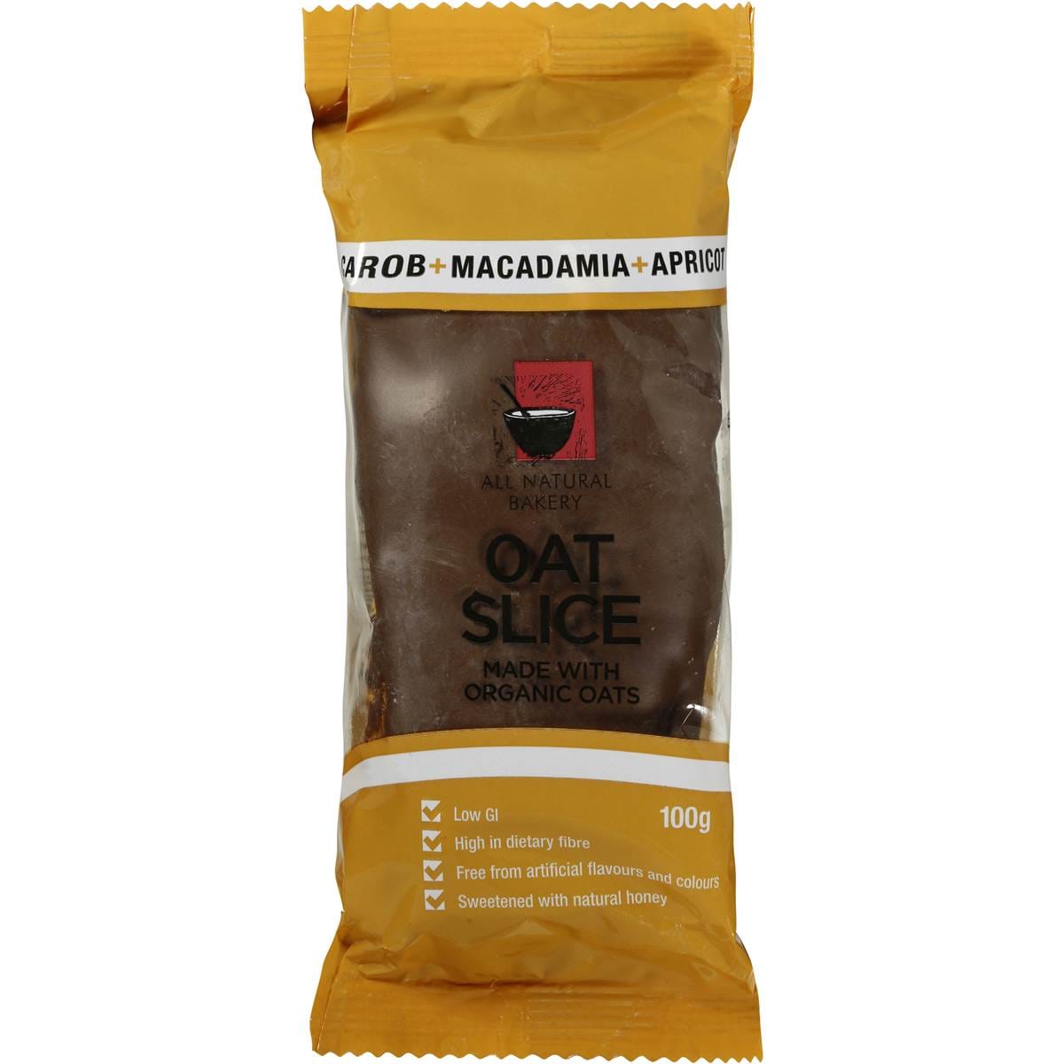 All Natural Bakery Bars Macadamia & Apricot Oat Slice 100g | Woolworths