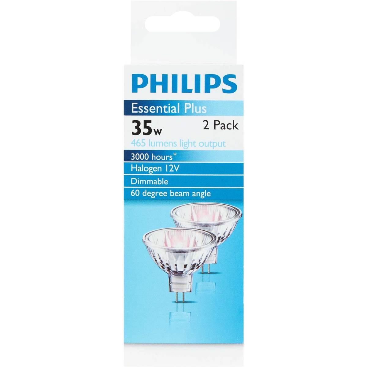 Philips Halogen 12v Downlight 35w 60 Degree 2 Pack | Woolworths