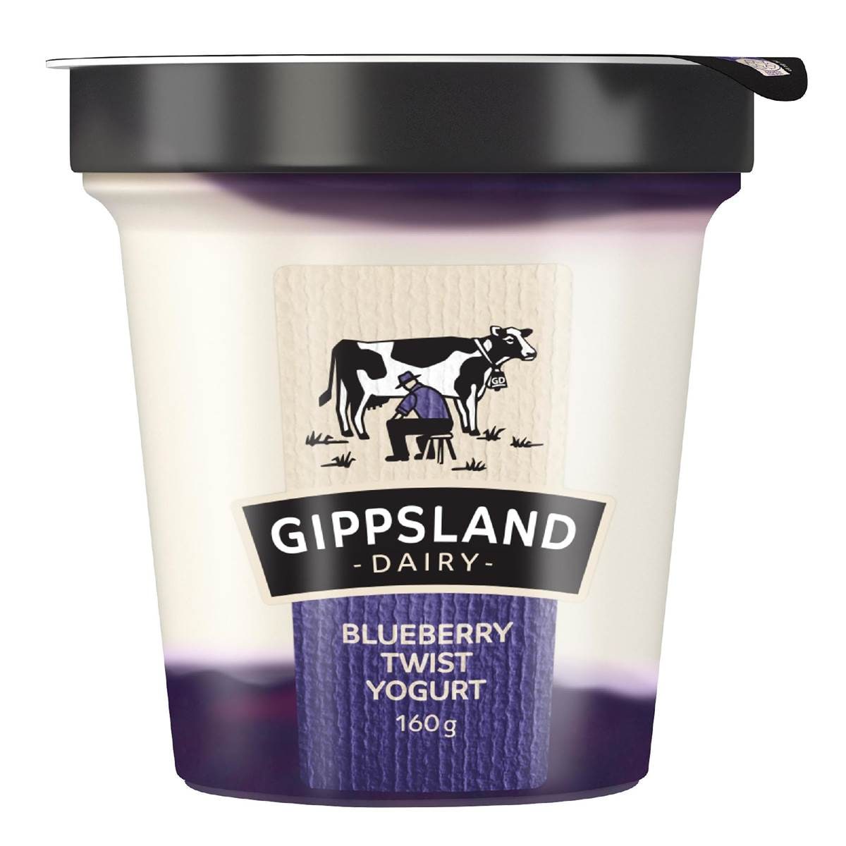 Gippsland Dairy Blueberry Twist Yoghurt 160g | Woolworths