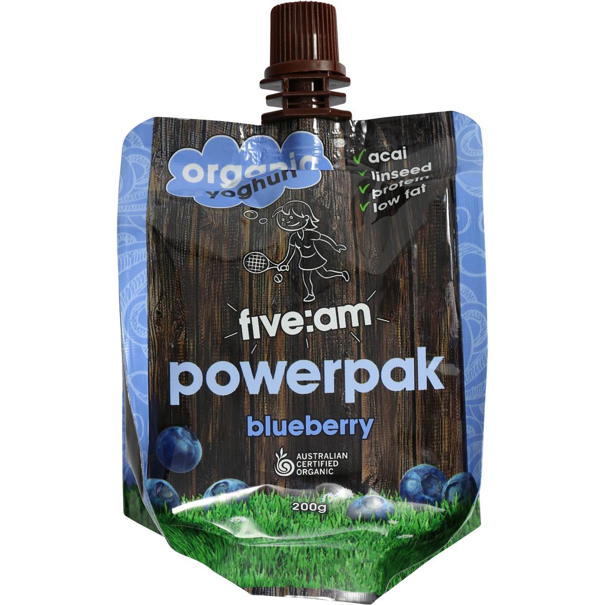 Five:am Organic Blueberry Yoghurt Powerpak 200g | Woolworths