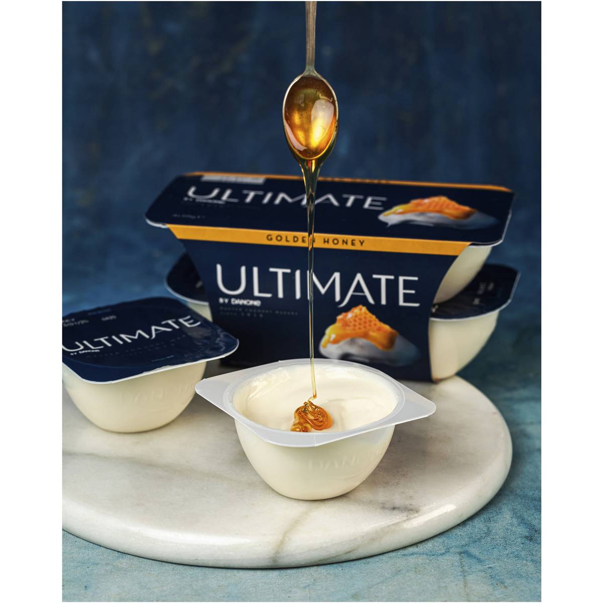 Ultimate Danone Double Cream Yoghurt Honey 115g X 4 Pack | Woolworths