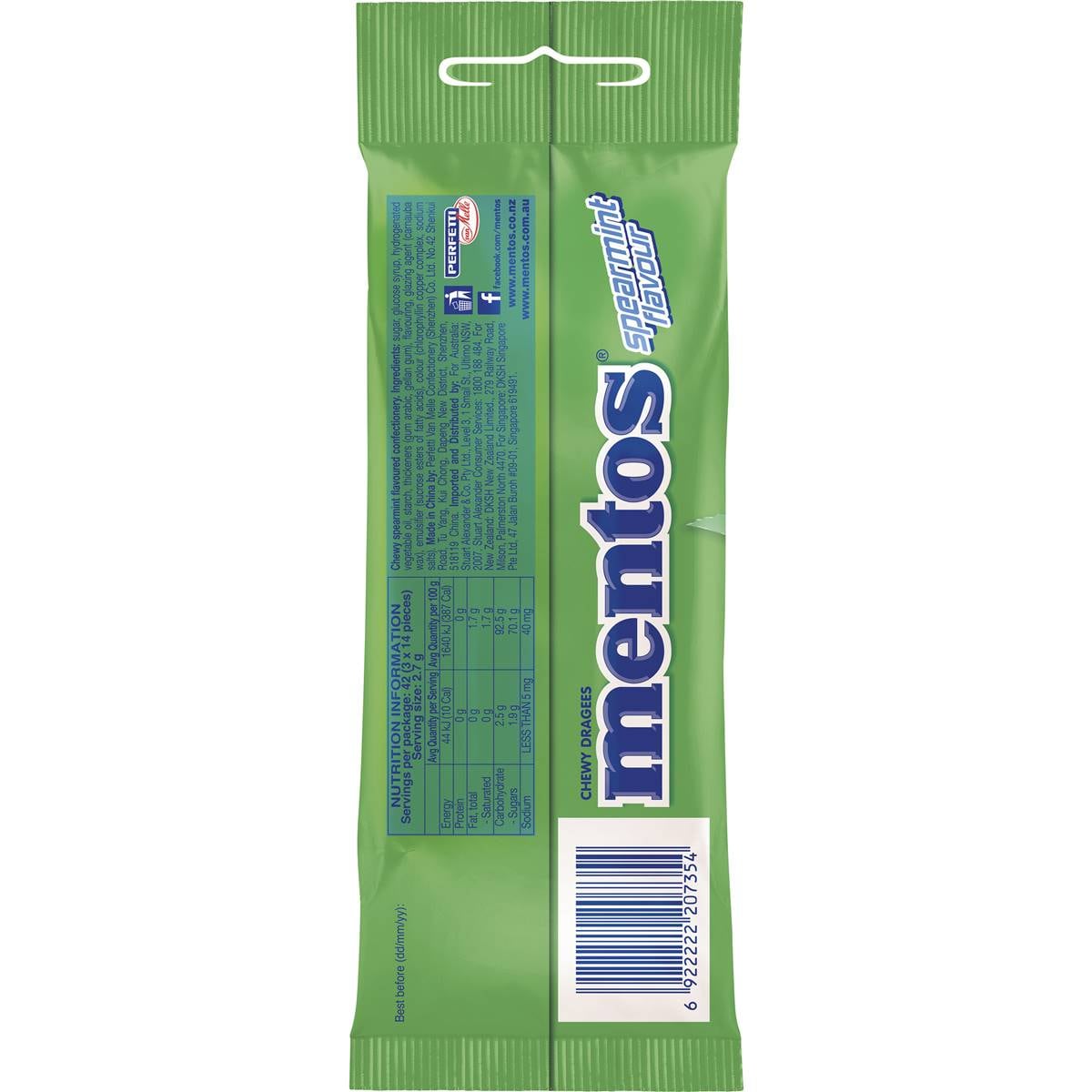 Mentos Mints Spearmint 3 Pack | Woolworths
