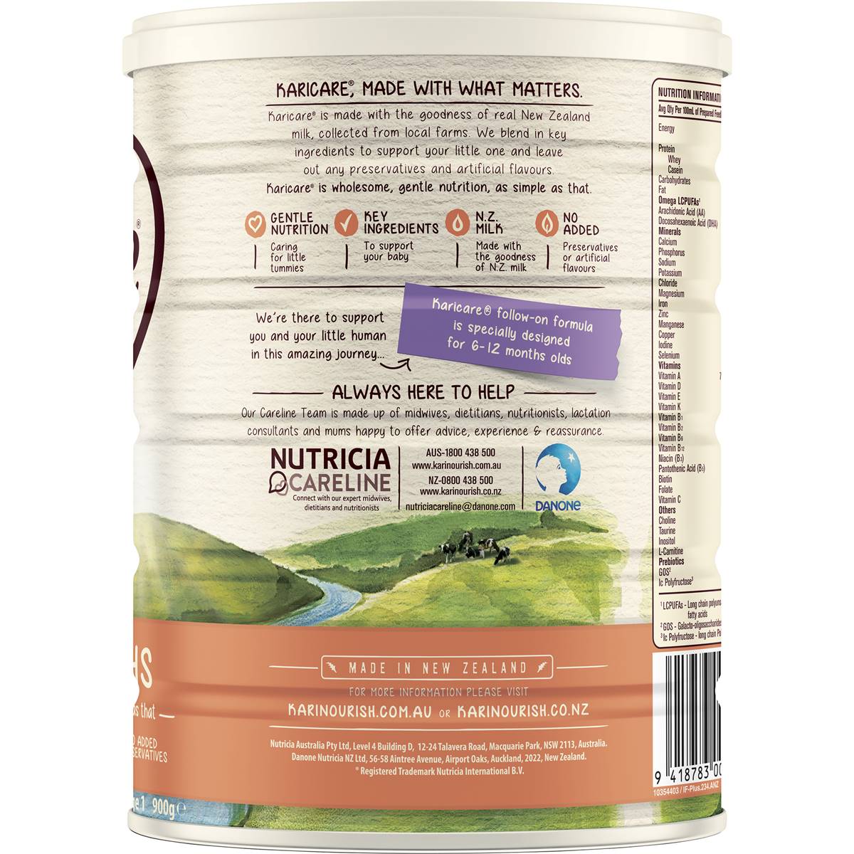 Karicare 1 Baby Infant Formula From Birth To 6 Months 900g | Woolworths