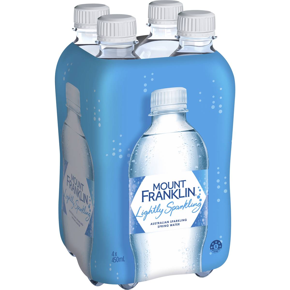 Mount Franklin Lightly Sparkling Water Natural Multipack Bottles 450ml ...