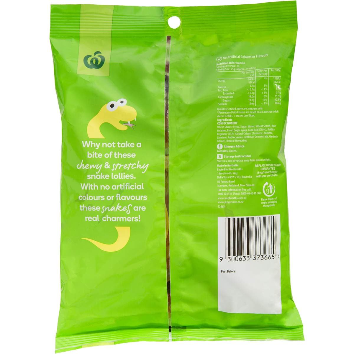 Woolworths Select Snakes 500g | Woolworths