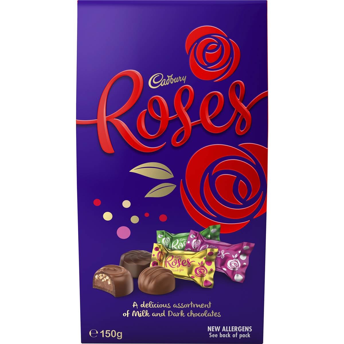 Cadbury Roses Chocolate Gift Pouch 150g | Woolworths