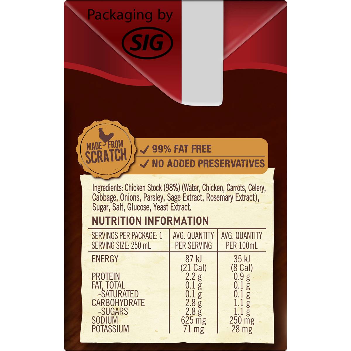 Campbell's Real Stock Salt Reduced Chicken 250ml | Woolworths