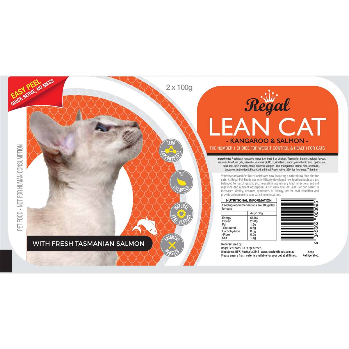 Regal Lean Cat With Tasmanian Salmon 200g | Woolworths