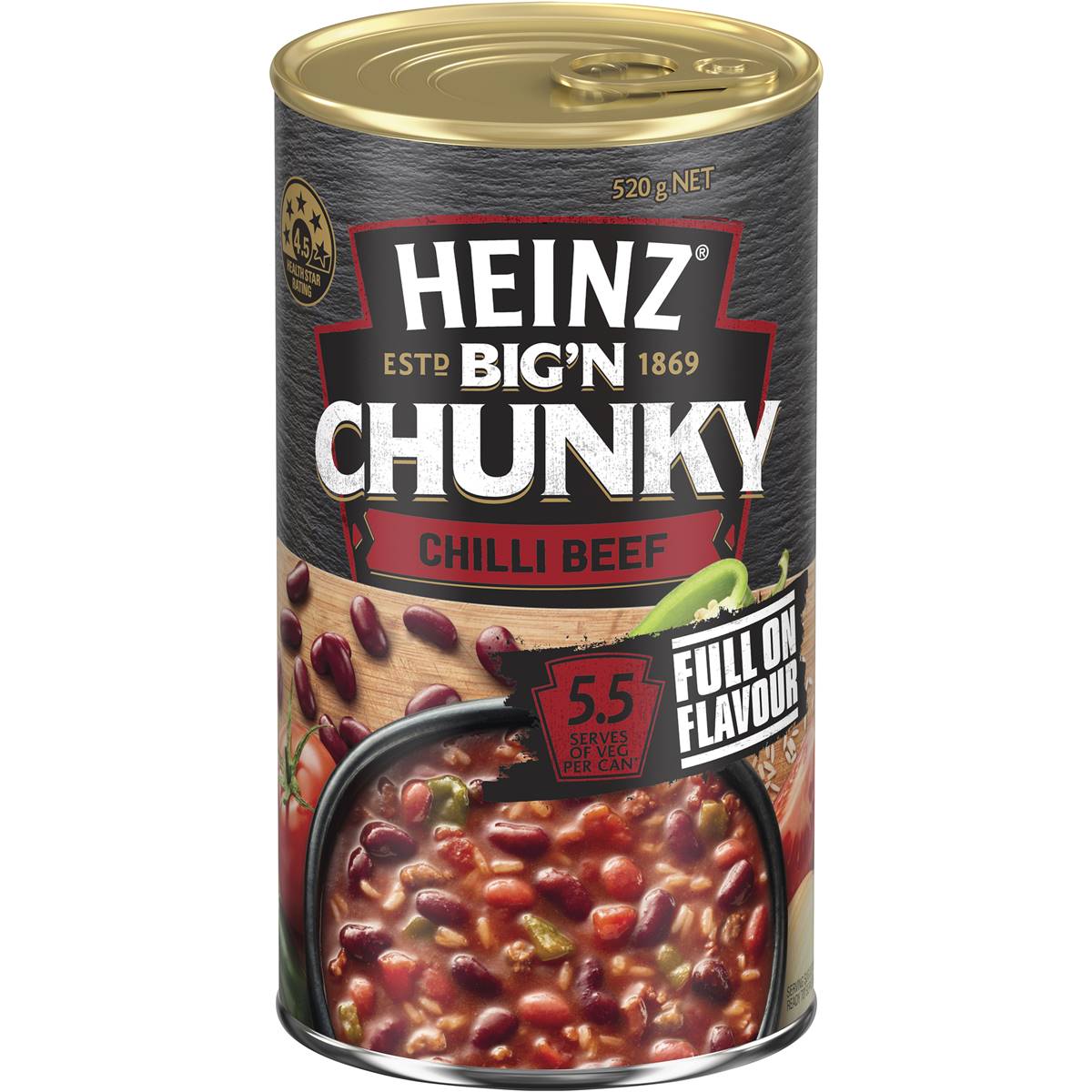 Heinz Big N Chunky Mexican Chilli Beef Soup Ready Meals 520g Woolworths