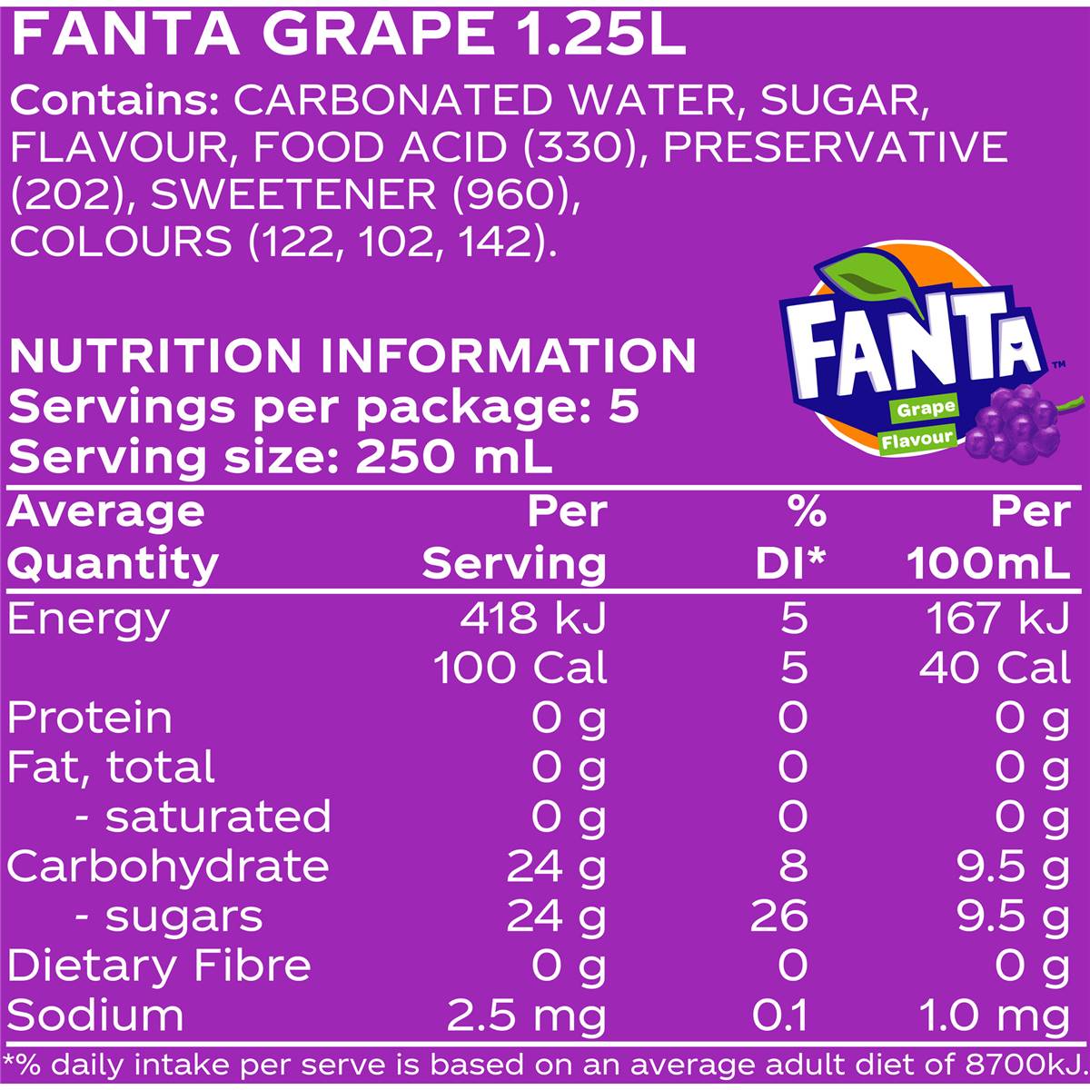 Fanta Grape 1.25l | Woolworths