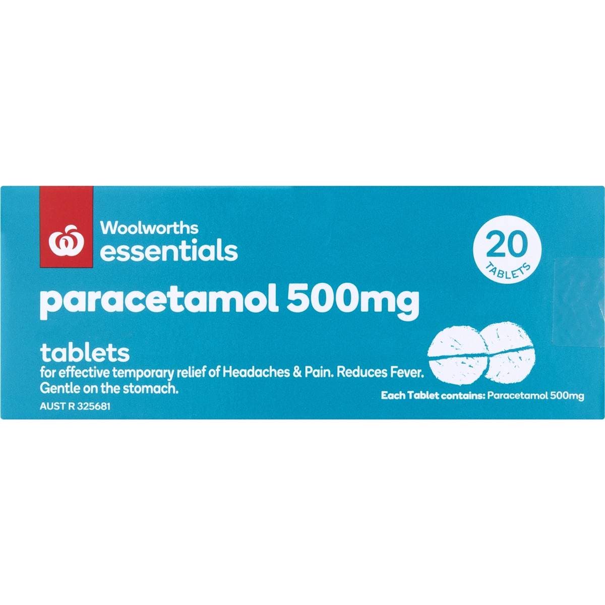 Essentials Paracetamol 500mg Tablets 20 Pack | Woolworths