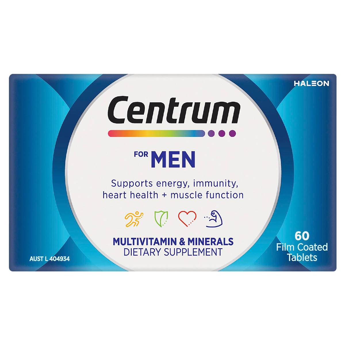 Centrum Men Daily Multivitamin Supplements 60 Pack | Woolworths