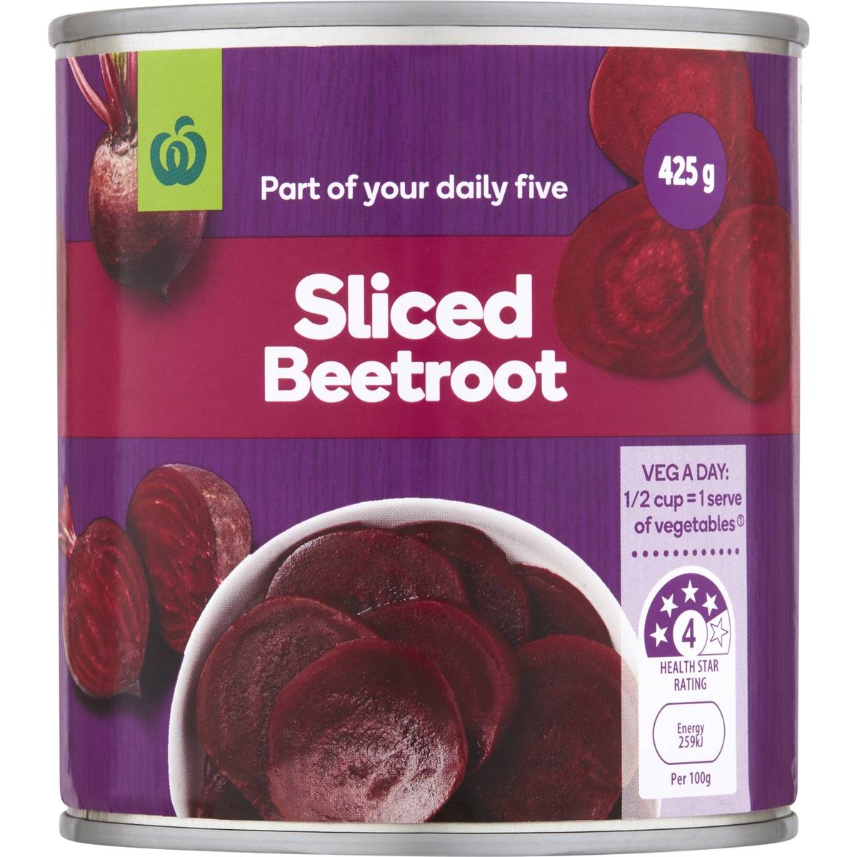 Woolworths Beetroot Sliced 425g | Woolworths