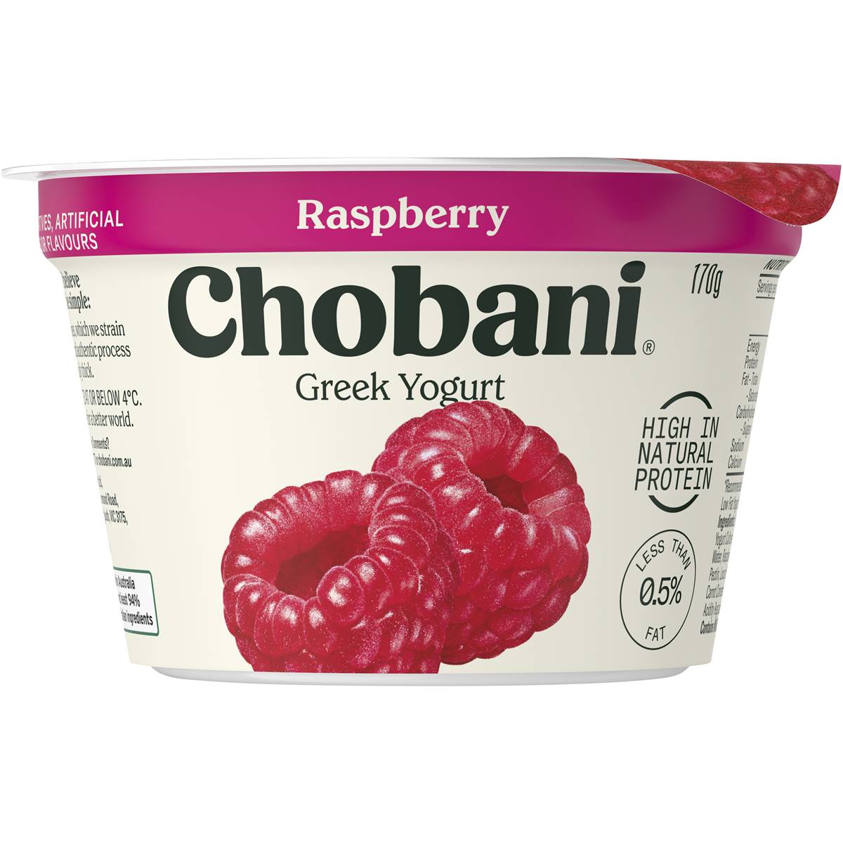 Chobani Raspberry Greek Yogurt 170g | Woolworths