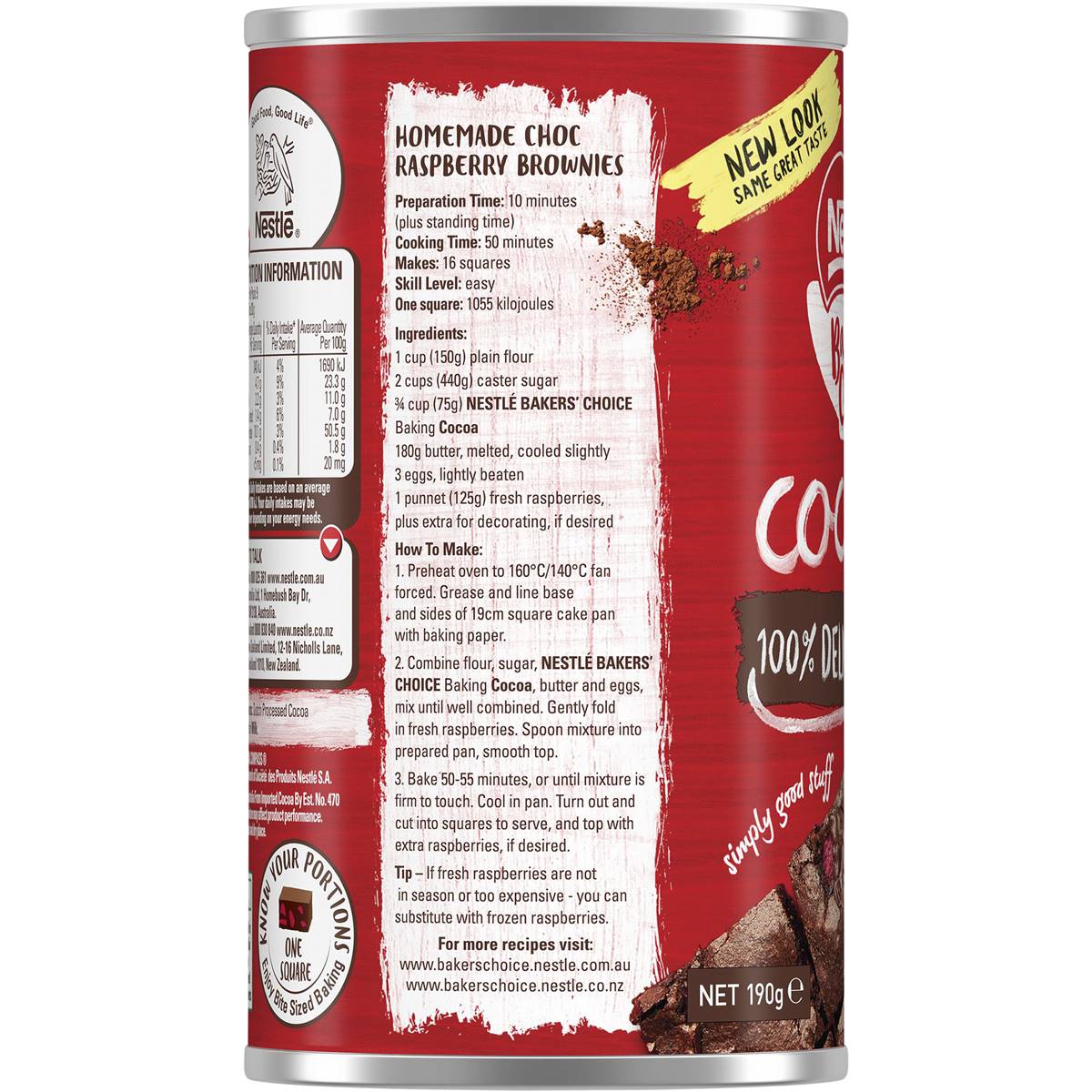 Nestle Baking Cocoa 190g | Woolworths