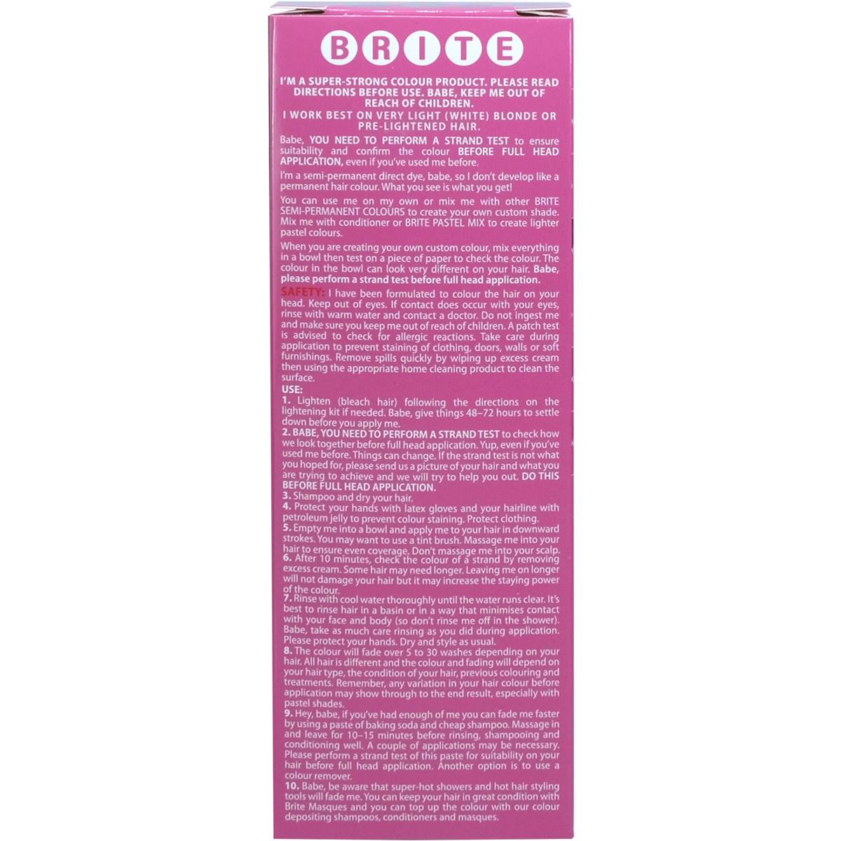 Brite Semi Permanent Hair Colour Colour Pink 75ml Woolworths brite-semi-permanent-hair-colour-colour-pink-75ml-woolworths