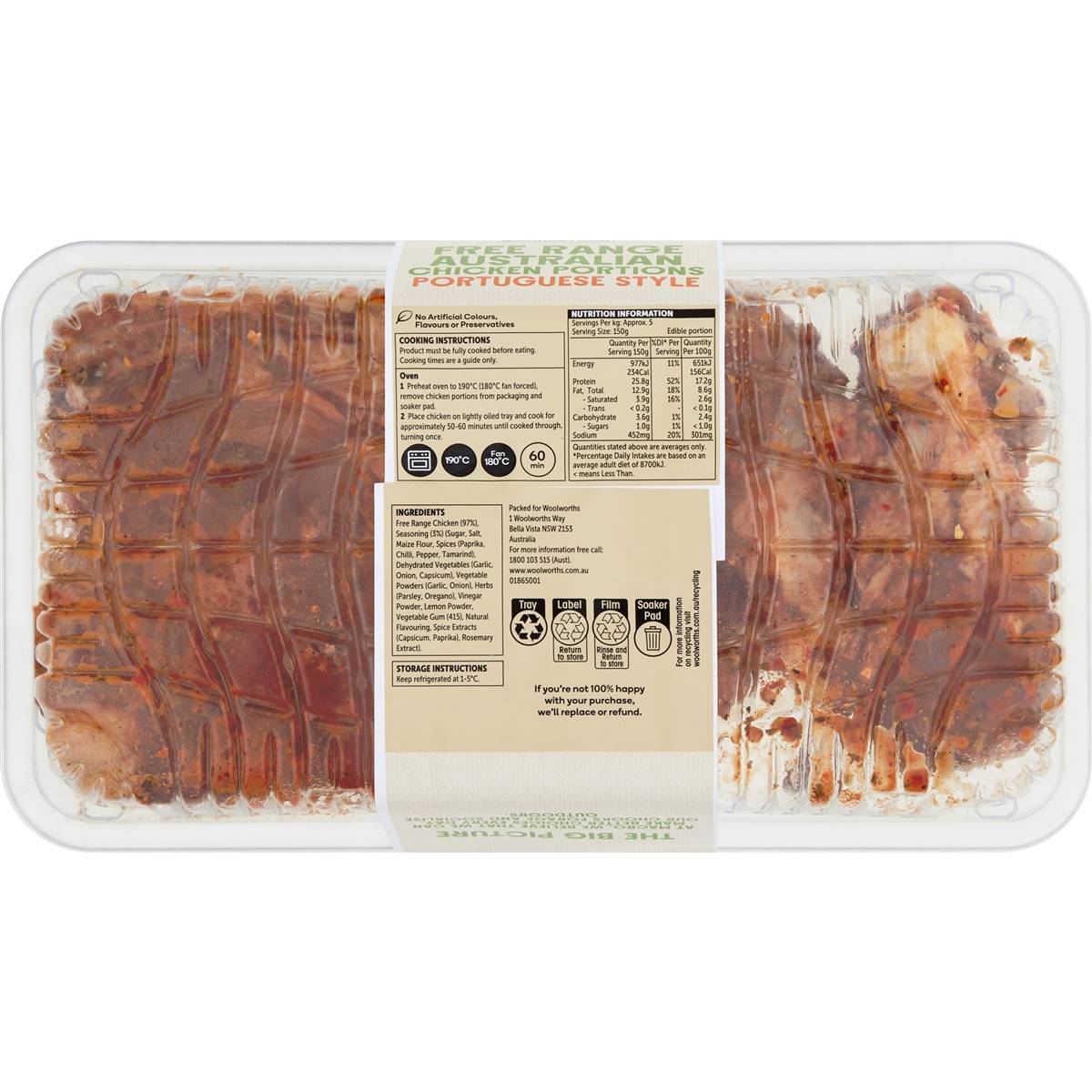 Macro Free Range Chicken Roasting Portions Portugese Style 1kg - 1.25kg ...