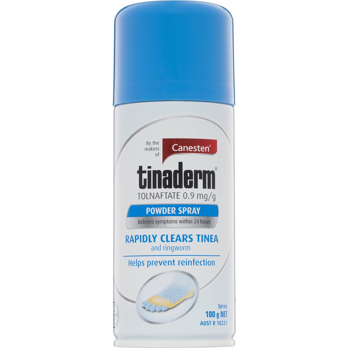 Canesten Tinaderm Antifungal Powder Spray 100g | Woolworths